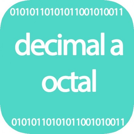 Calculadora de decimal a octal online → DEC a OCT